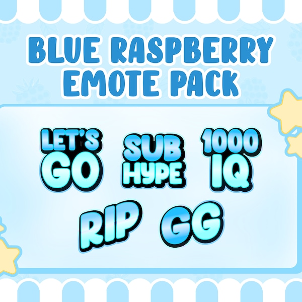Twitch Lets Go Emote Blue - Etsy