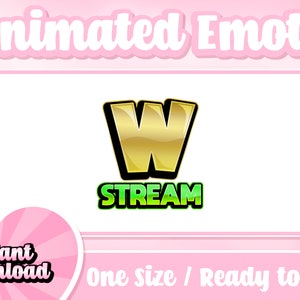 W Stream Animated Twitch Emote (digital Download) - Etsy