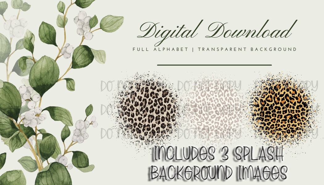 3 three Leopard Splash Background Images, PNG, SUBLIMATION - Etsy