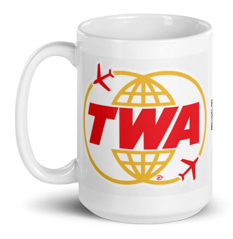 TWA Trans World Airlines Double-sided Coffee Tea Mug TWA - Etsy