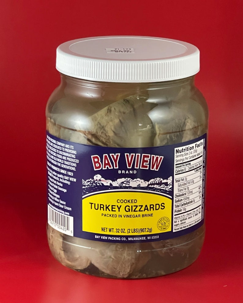 Bay View Brand Pickled Turkey Gizzards Pack of 2 Jars 32 Ounces Each - Etsy