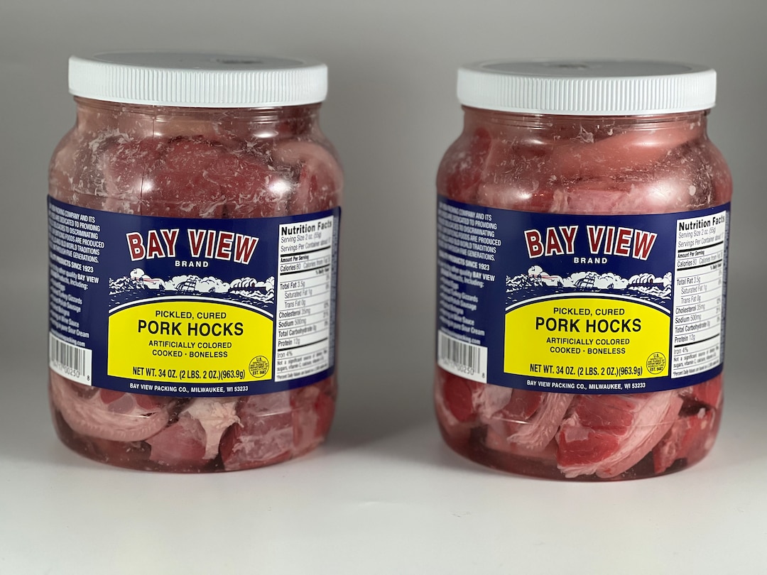 2 Pack Tavern Style Pickled Pork Ham Hocks 34 Oz Jars Factory Fresh Etsy