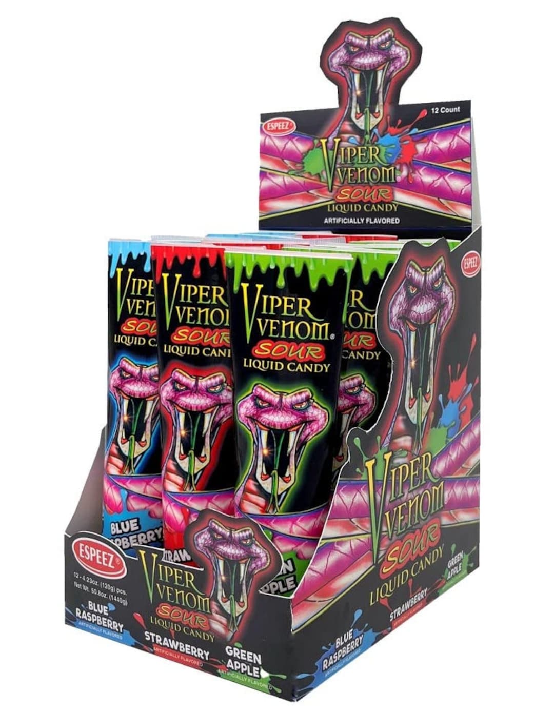 Viper Venom Sour Liquid Candy Case of 12 4.23 Oz. Tubes - Etsy