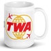 TWA Trans World Airlines Double-sided Coffee Tea Mug TWA - Etsy