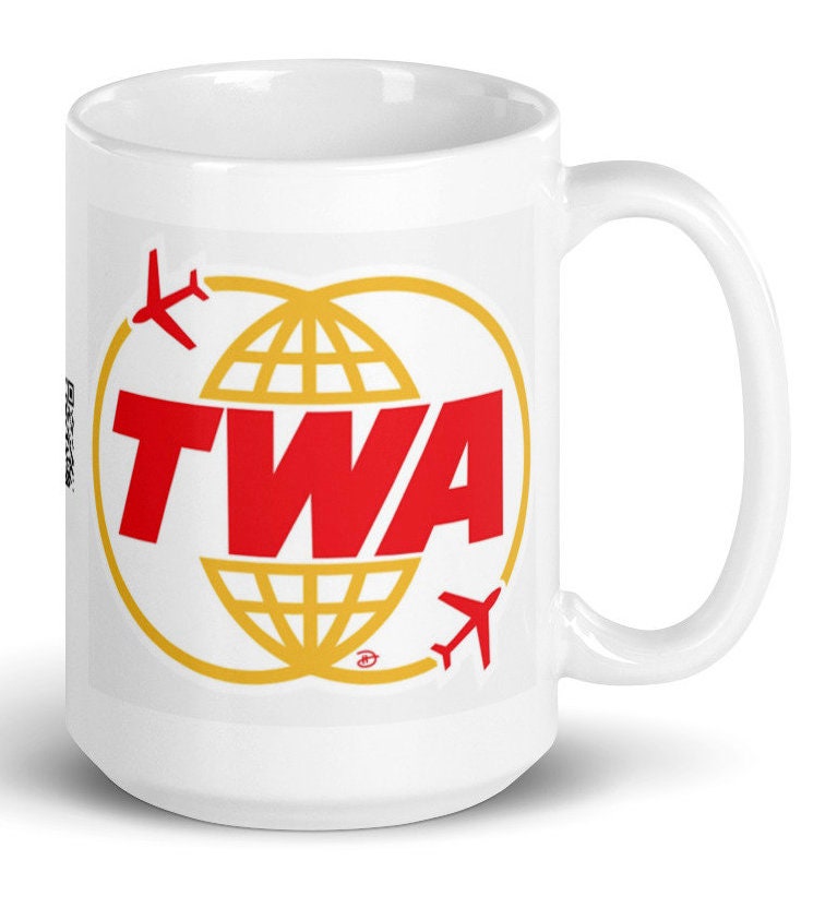 TWA Trans World Airlines Double-sided Coffee Tea Mug TWA - Etsy