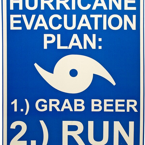 Hurricane Evacuation Plan Sign - Etsy