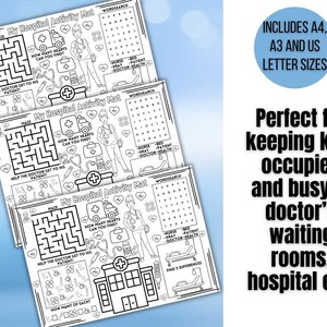 Printable Kids Hospital Activity Sheet Doctors Office Waiting Room ...