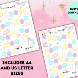 Unicorn Reward Chart Printable Kids Good Behaviour Sticker Chart ...