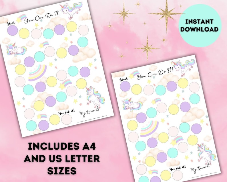 Unicorn Reward Chart Printable Kids Good Behaviour Sticker Chart ...