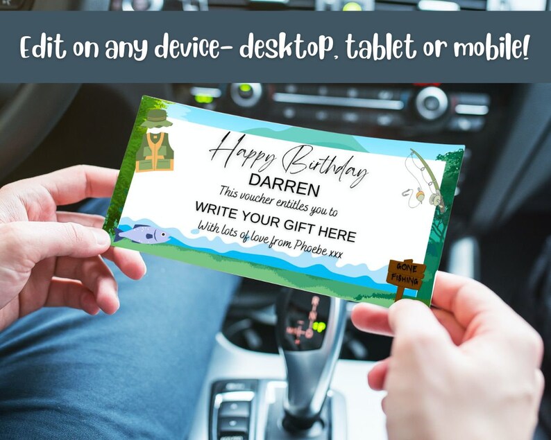 Editable Fishing Gift Voucher Template, Dad Birthday Gift Voucher ...