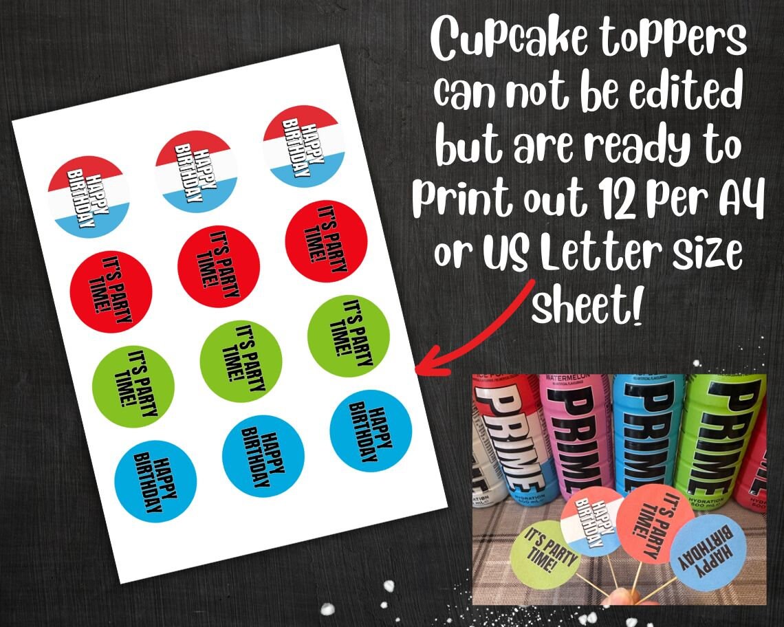 Hydration Drink Printable Party Bundle, Kids Editable Party Invitation ...
