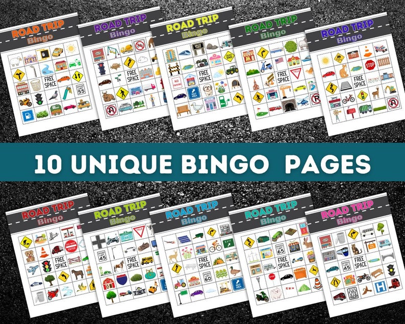 Kids Road Trip Bundle Printable Kids Travel Bingo Journal Summer ...