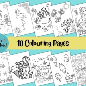 Kids Summer Activity Pack Printable Summer Holiday Colouring Puzzles ...