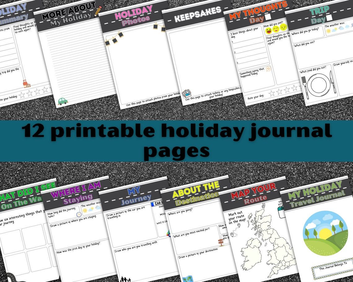 Kids Road Trip Bundle Printable Kids Travel Bingo Journal Summer ...