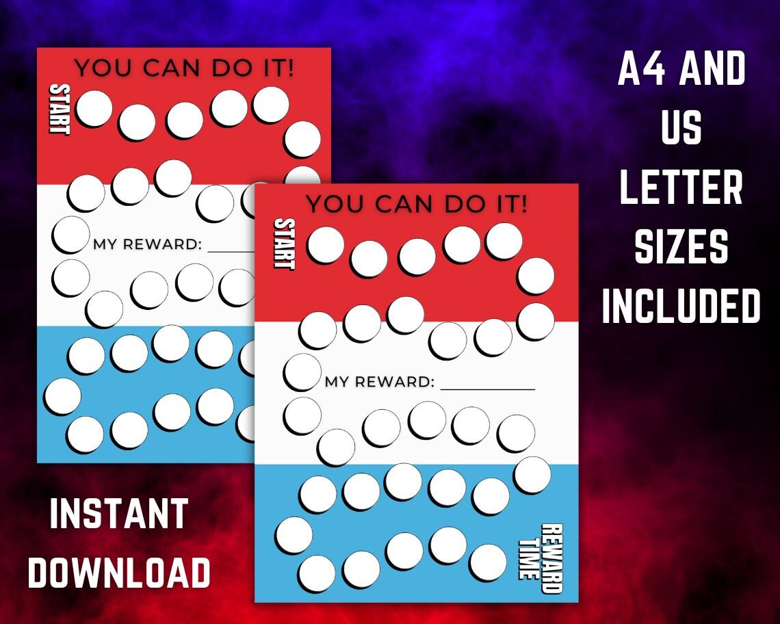 Hydration Drink Reward Chart Printable Kids Good Behaviour Sticker ...