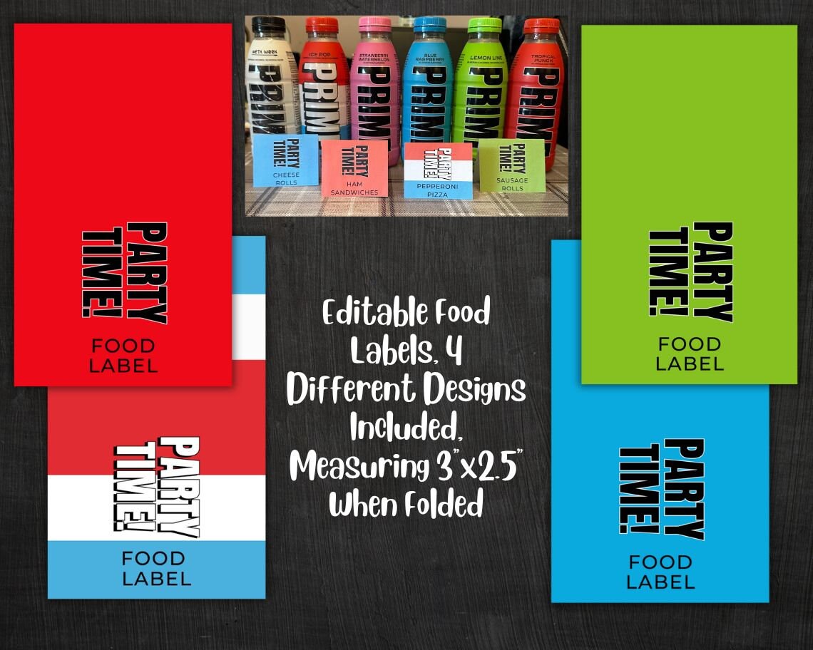 Hydration Drink Printable Party Bundle, Kids Editable Party Invitation ...