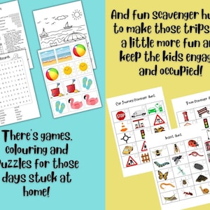 Kids Summer Activity Pack Printable Summer Holiday Colouring Puzzles ...