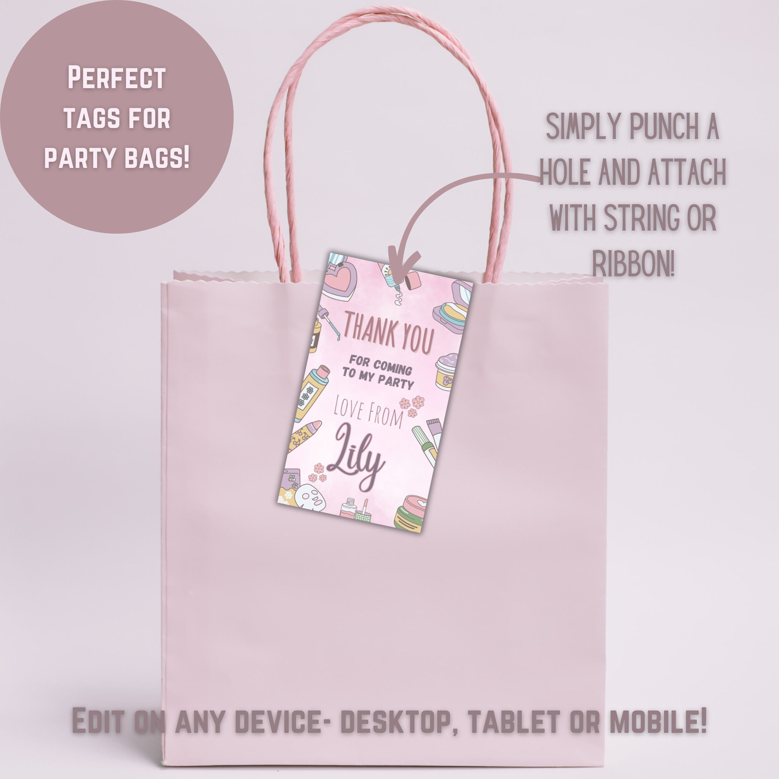 Printable Pamper Party Bundle, Editable Pamper Party Decorations Set ...