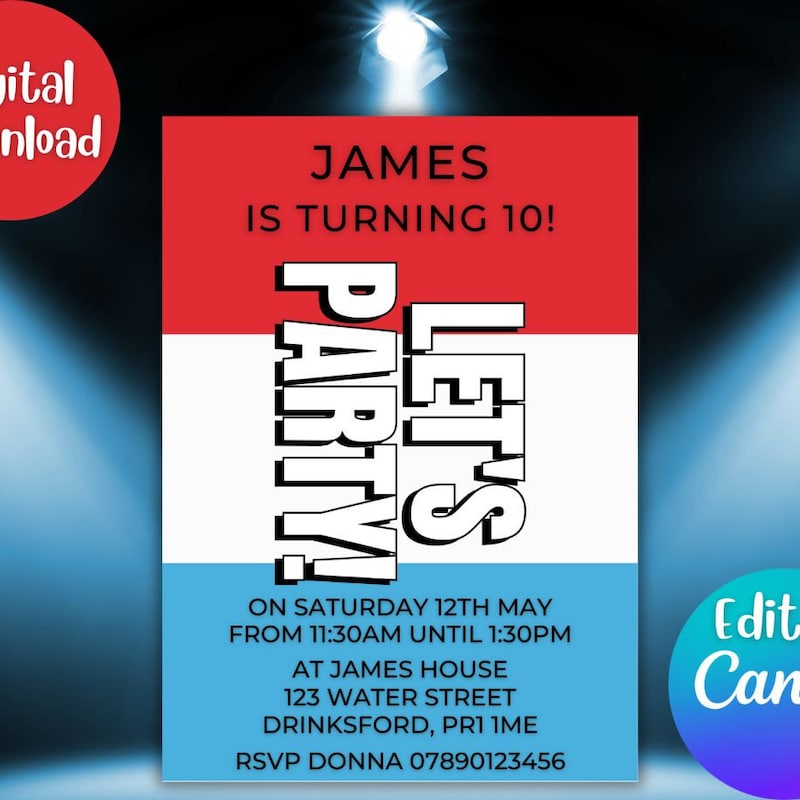 Mr Beast Birthday Invitation Template - Etsy