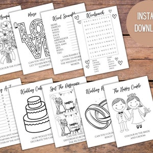 Kids Printable Wedding Activity Book, Kids Wedding Activity Pack ...