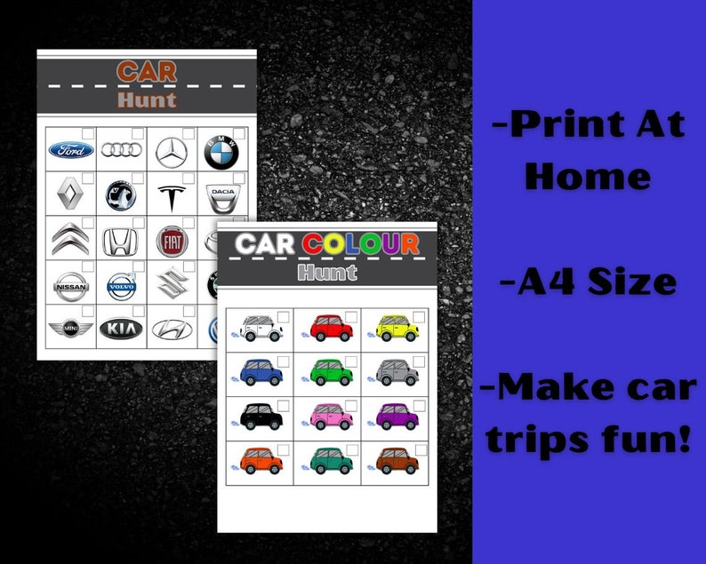 Road Trip Games Printable Car Trip Scavenger Hunt for Kids Car Journey ...