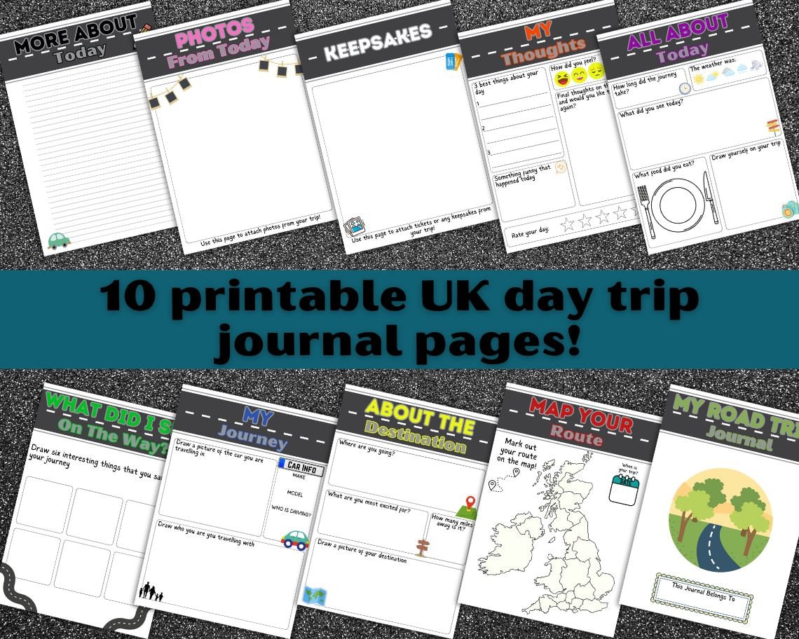 Kids Road Trip Bundle Printable Kids Travel Bingo Journal Summer ...