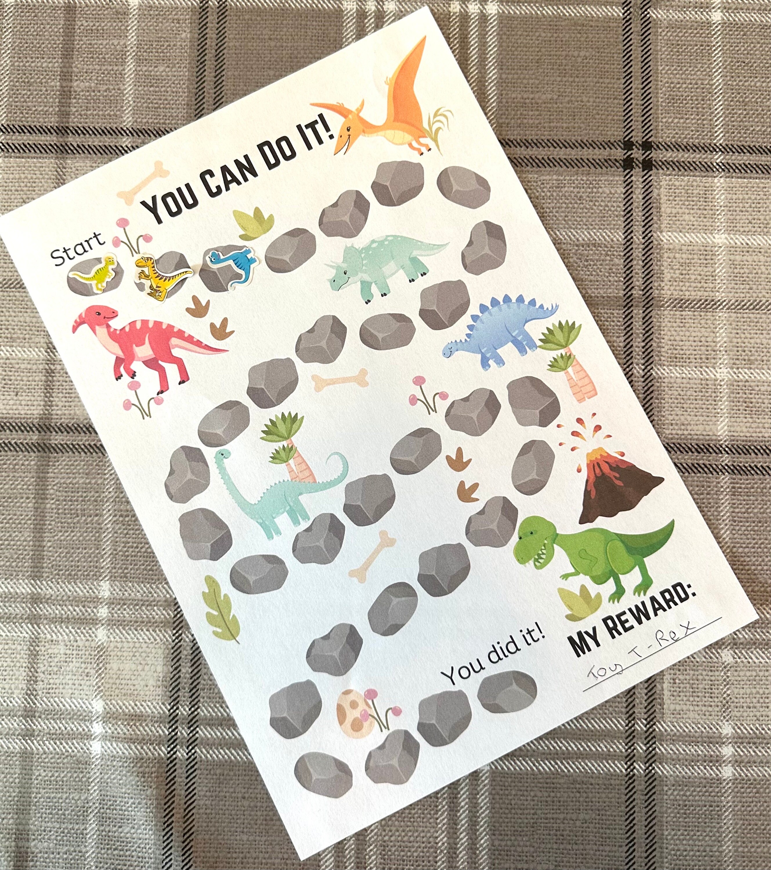 Dinosaur Reward Chart Printable Kids Good Behaviour Sticker Chart ...