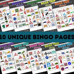 Kids Road Trip Bundle Printable Kids Travel Bingo Journal Summer ...