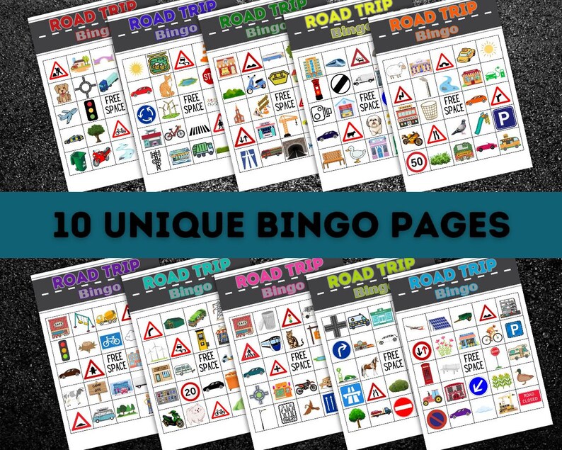 Kids Road Trip Bundle Printable Kids Travel Bingo Journal Summer ...