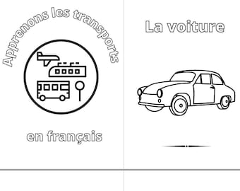 Printable Coloring Book: Learn Modes of Transport in Spanish 16 Pgs ...