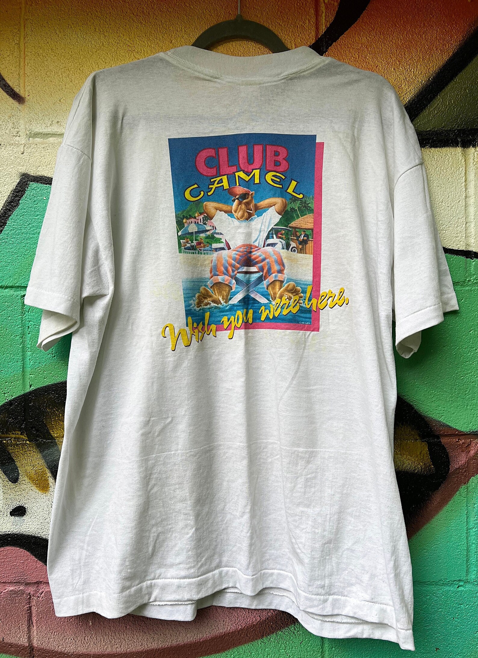 1991 Club Camel Member Pocket Tee Vintage Single Stitch Joe Cool 90s - Etsy