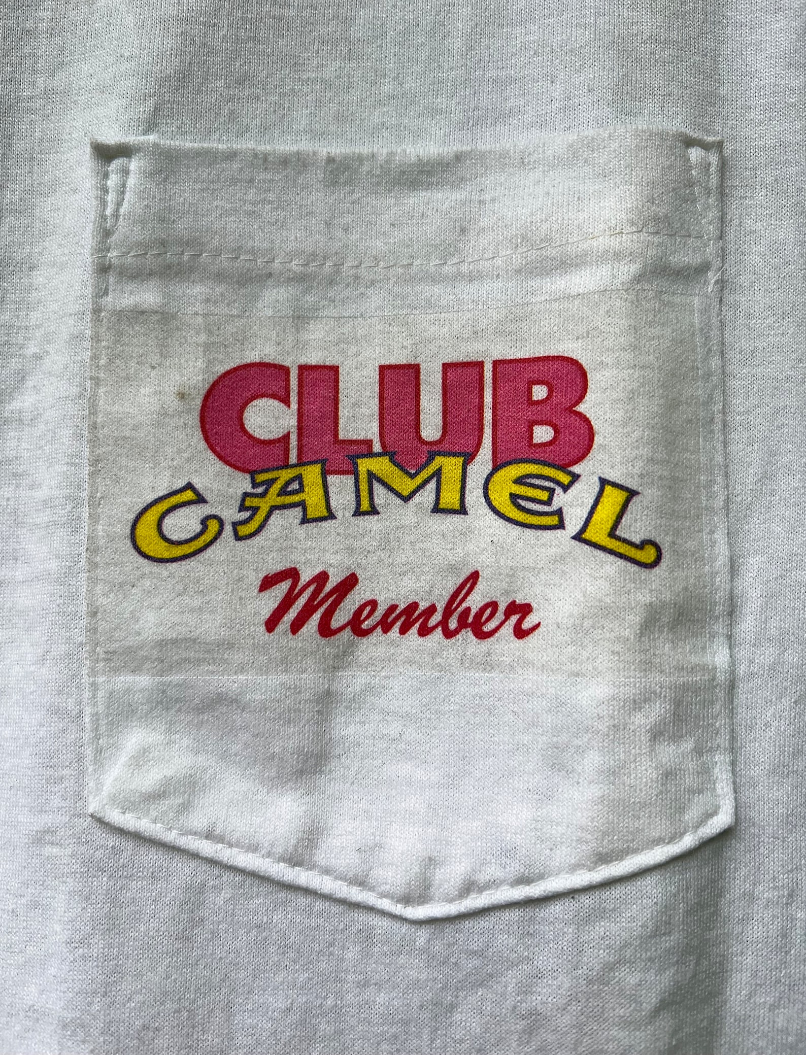 1991 Club Camel Member Pocket Tee Vintage Single Stitch Joe Cool 90s - Etsy