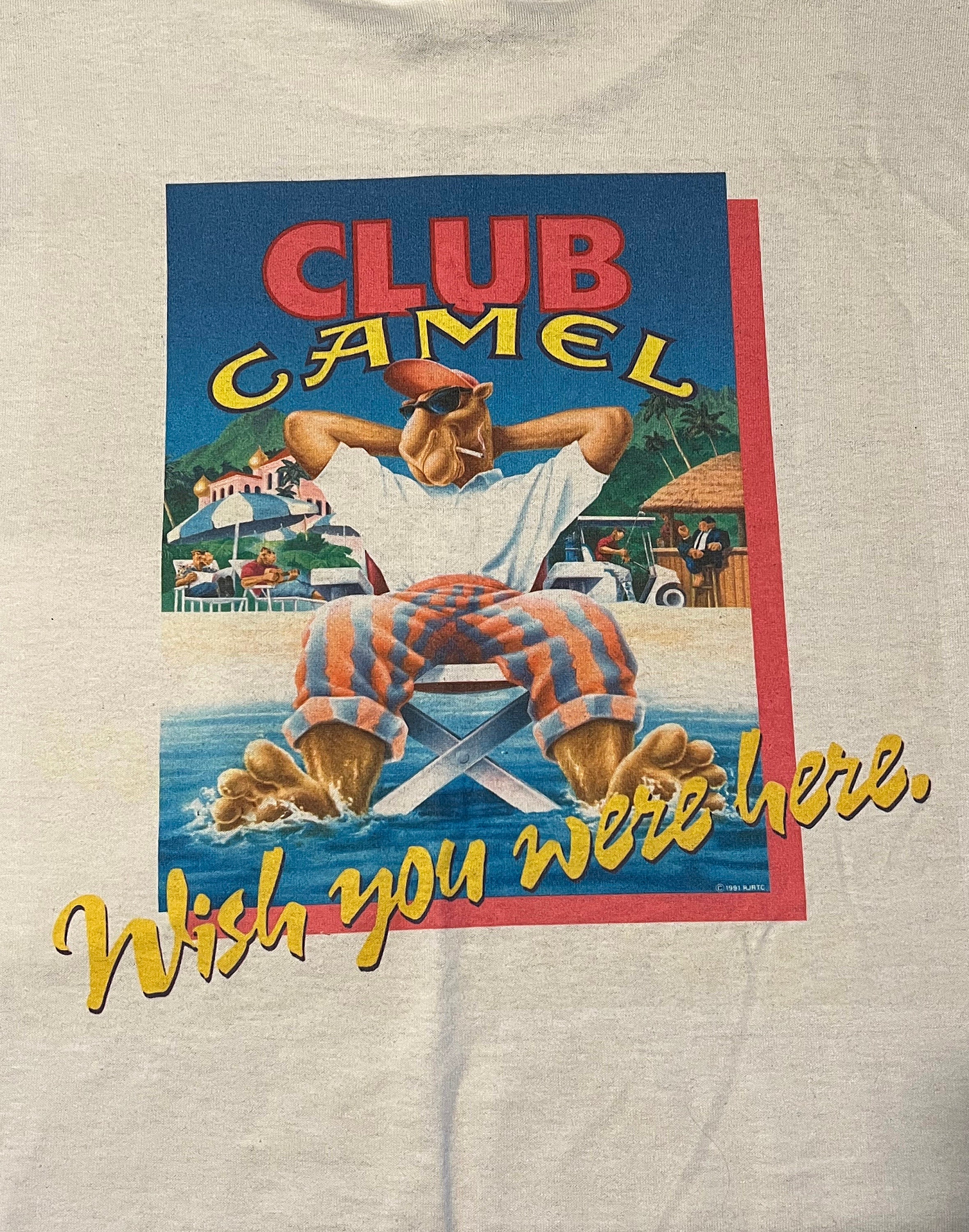 1991 Club Camel Member Pocket Tee Vintage Single Stitch Joe Cool 90s - Etsy