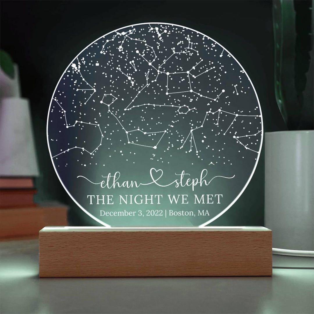 Custom Star Map by Date, Personalized Constellation Map, Star Map Night ...