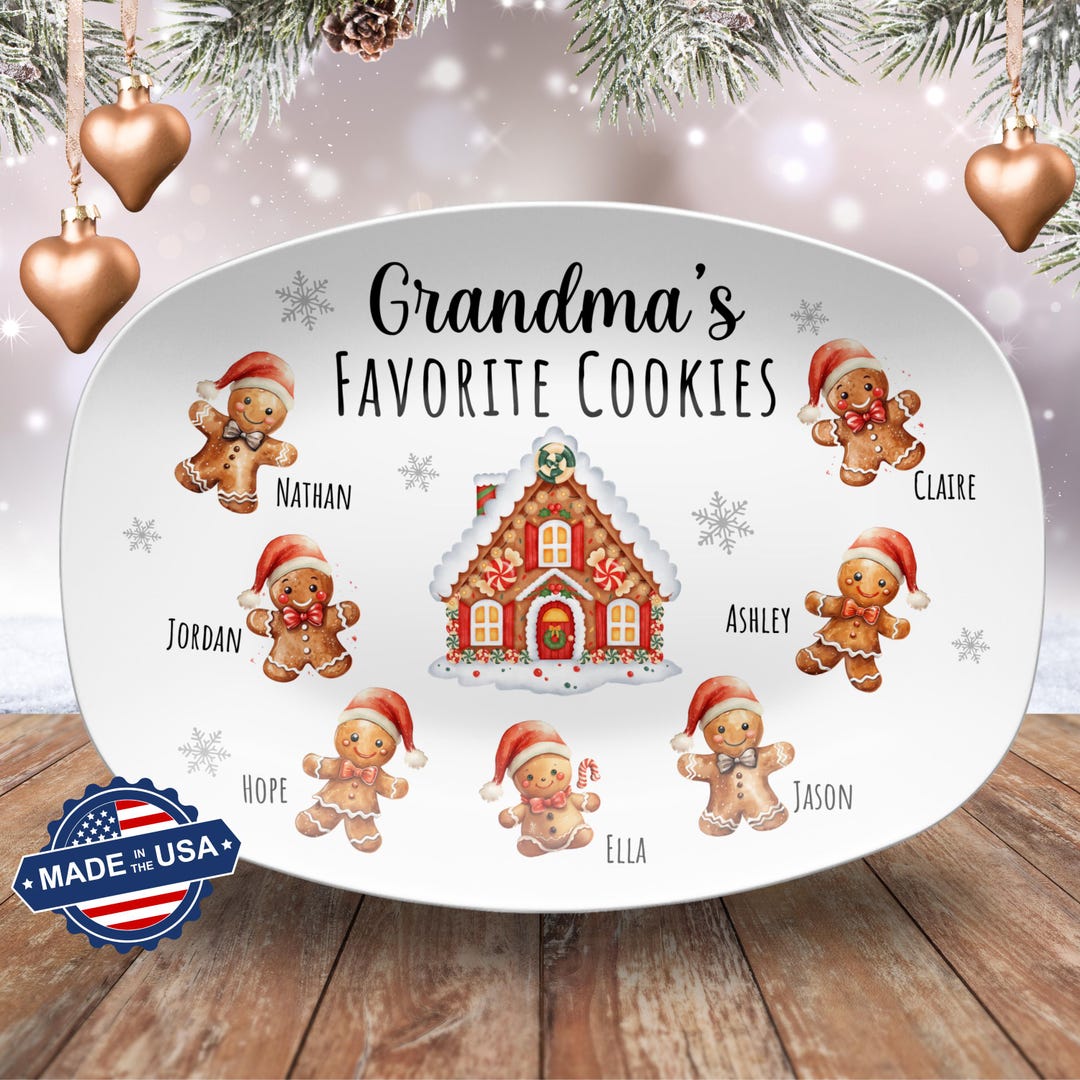 Grandma Gift, Grandma's Favorite Cookies Plate, Family Platter ...