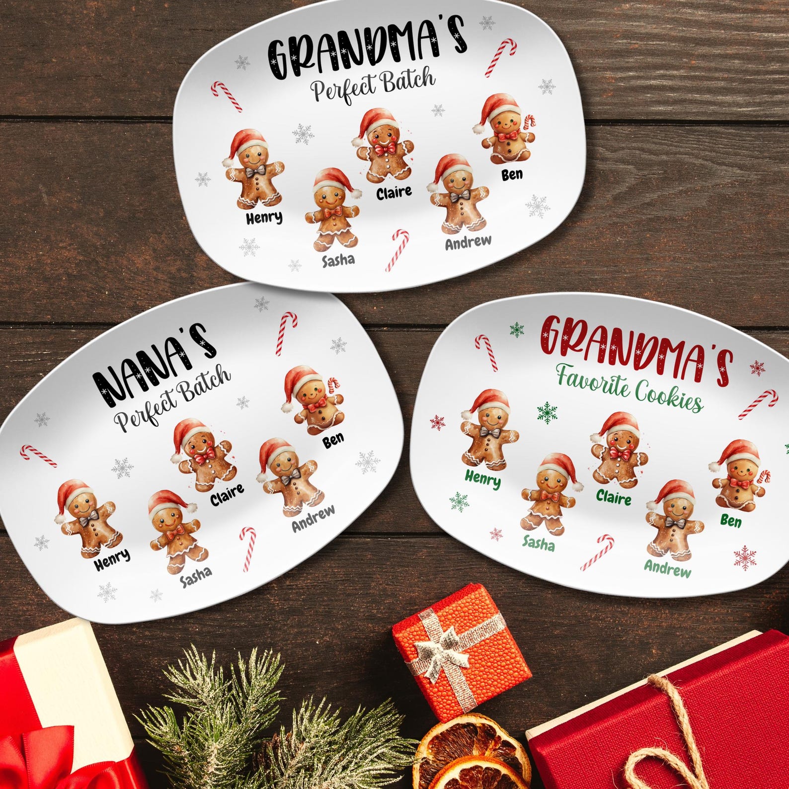 Personalized Grandma's Perfect Batch Christmas Platter, Family Platter ...