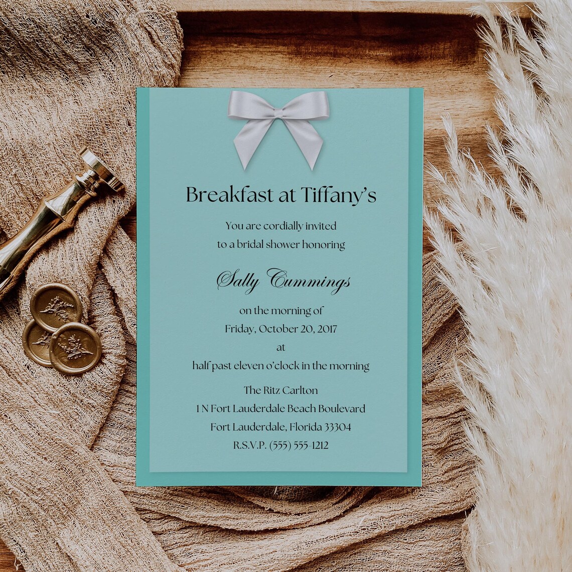 Breakfast at Tiffany’s Bridal Shower Invitation | Editable Canva ...
