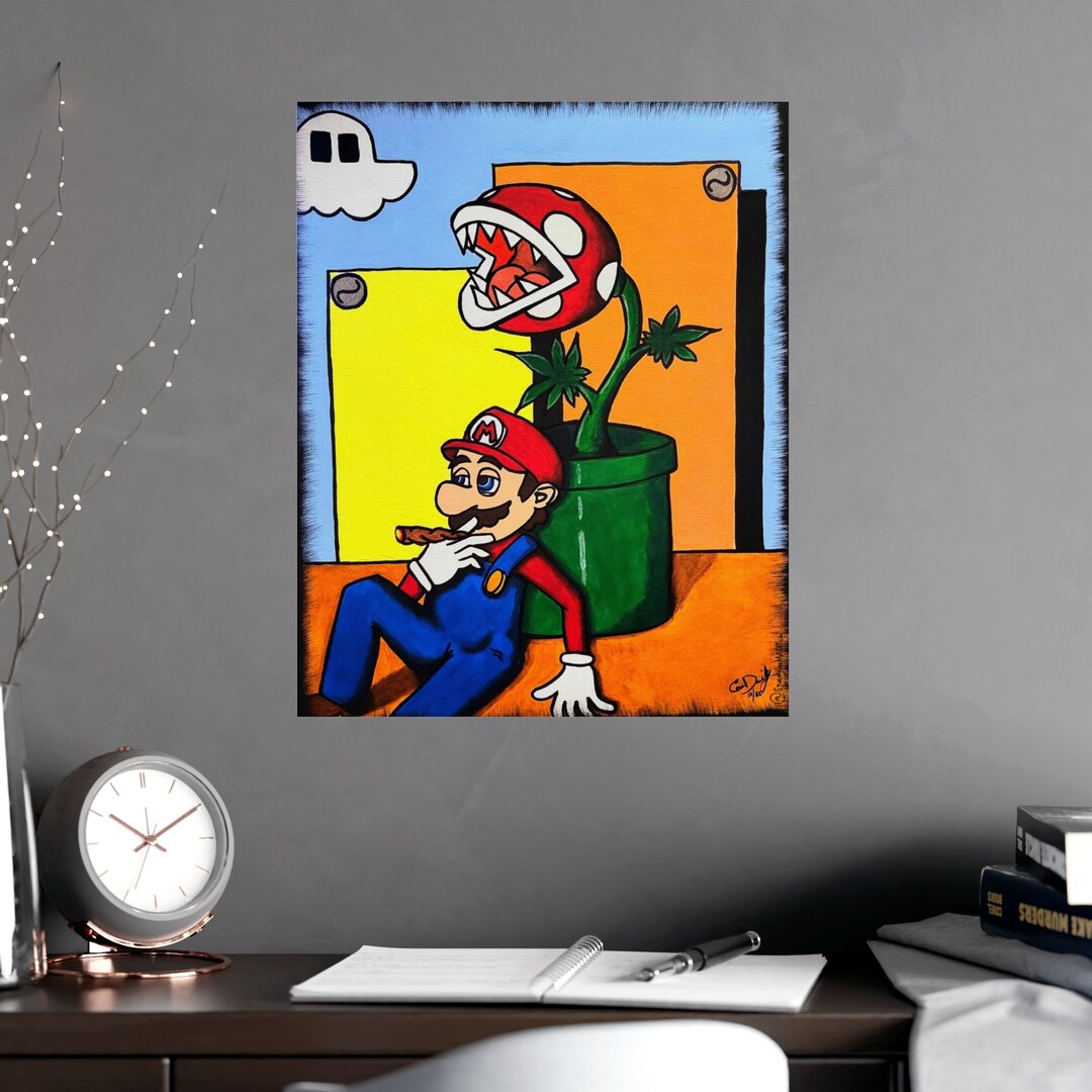 Mario Adult Themed Fan Art Vertical Matte Poster - Etsy
