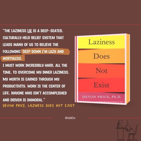 Laziness Does Not Exist by Devon Price Phd / Ebook Pdf Epub - Etsy