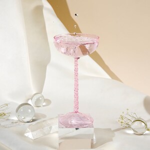 Coupe Cocktail Champagne Glasses Pink Drinkware | Aesthetic Pink ...