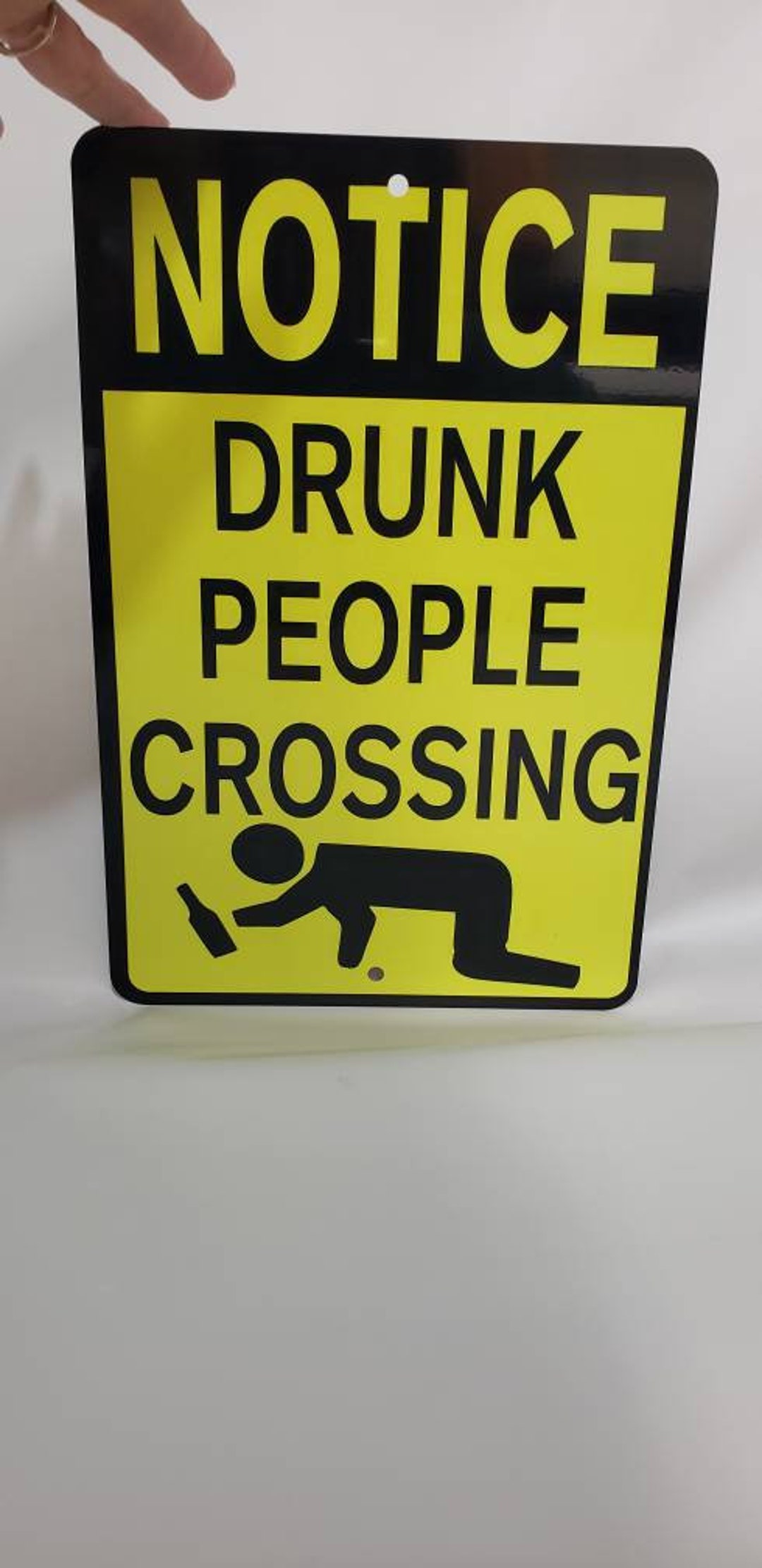 Drunk People Crossing Aluminum Sign Shop Garage RV Camper Fun Gift ...