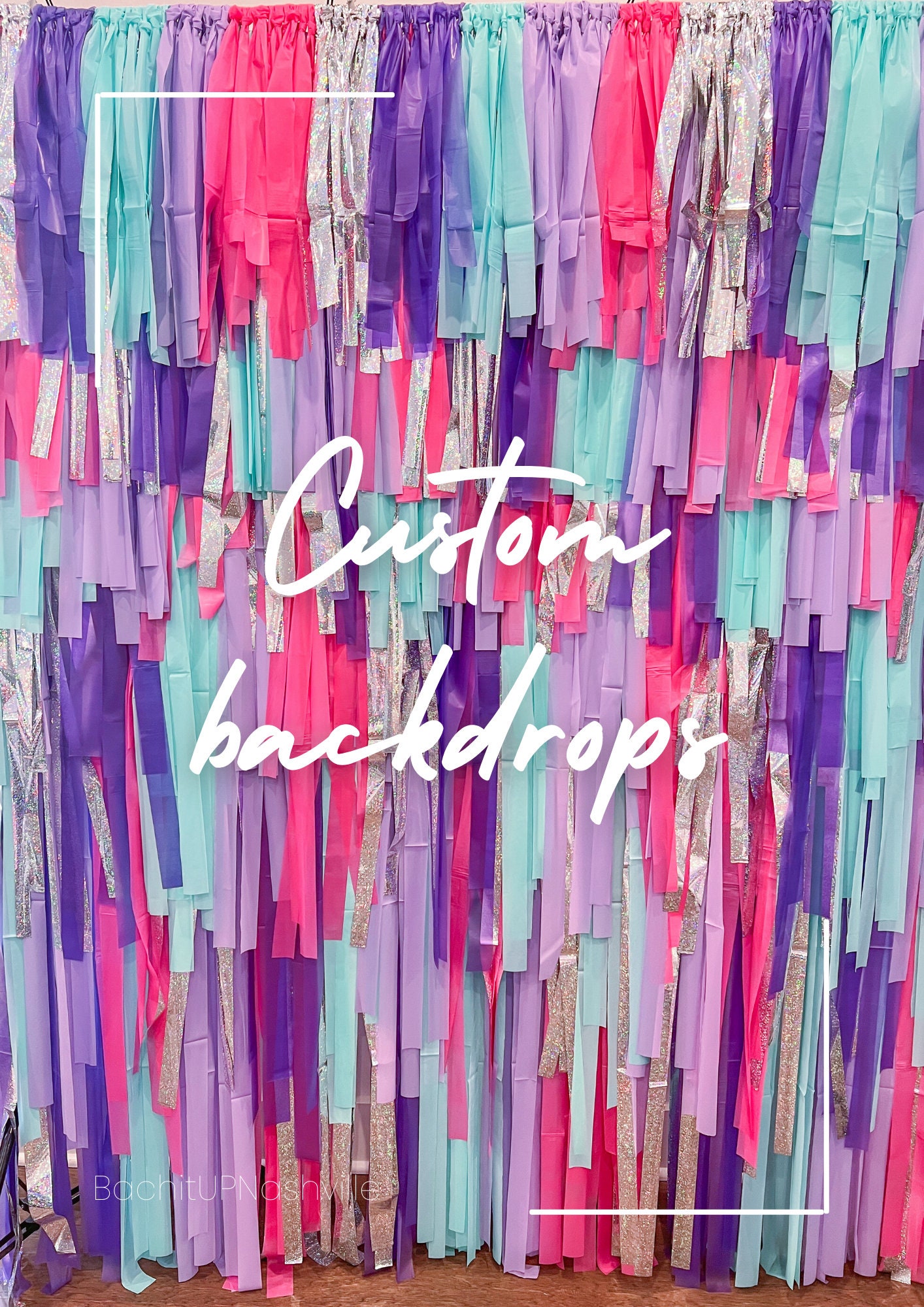 Cosmic Bride Custom Fringe Wall Backdrop Space Cowgirl Bachelorette ...