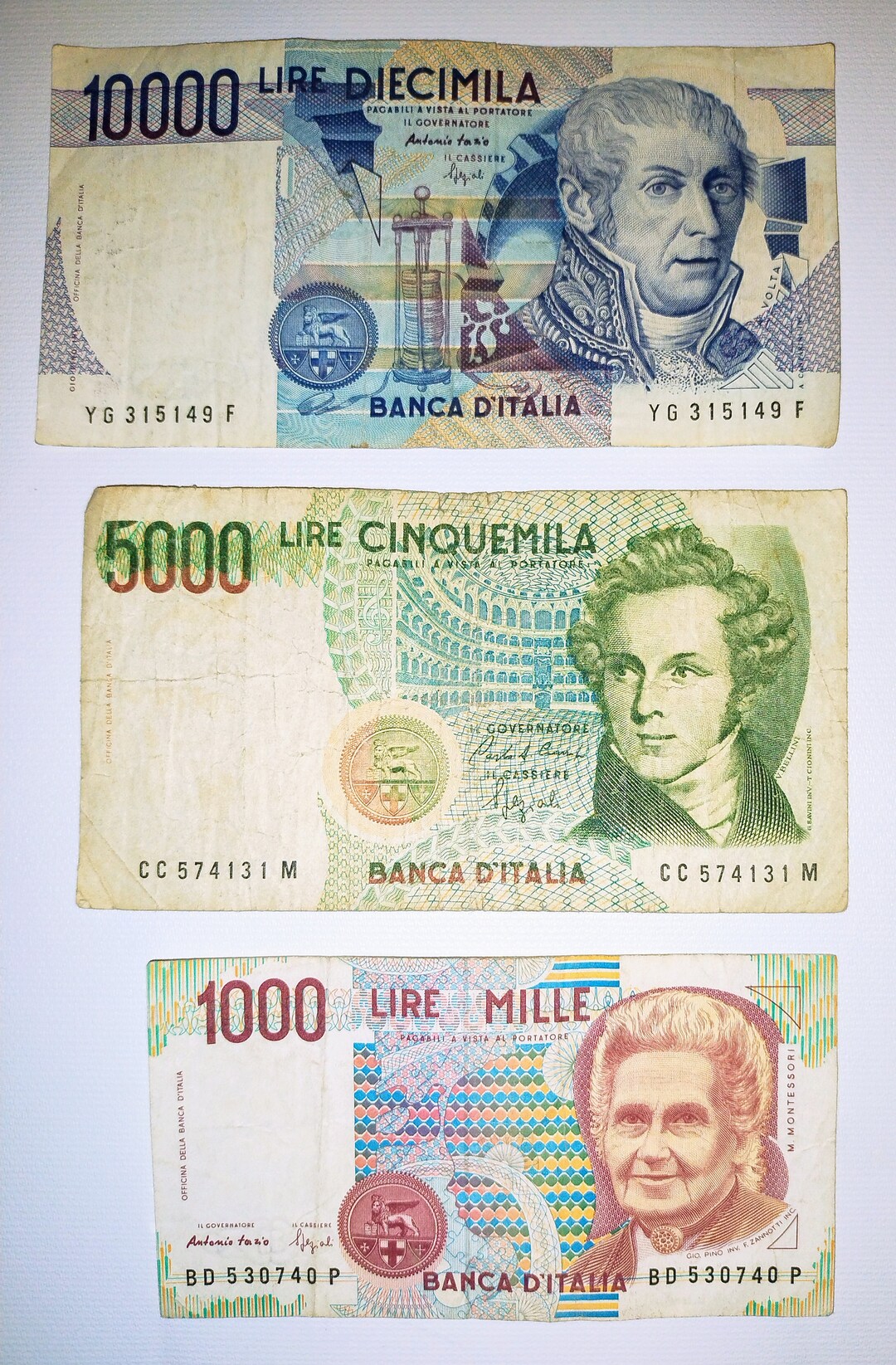 Set of Italian Pre-euro Lira Bills - Etsy