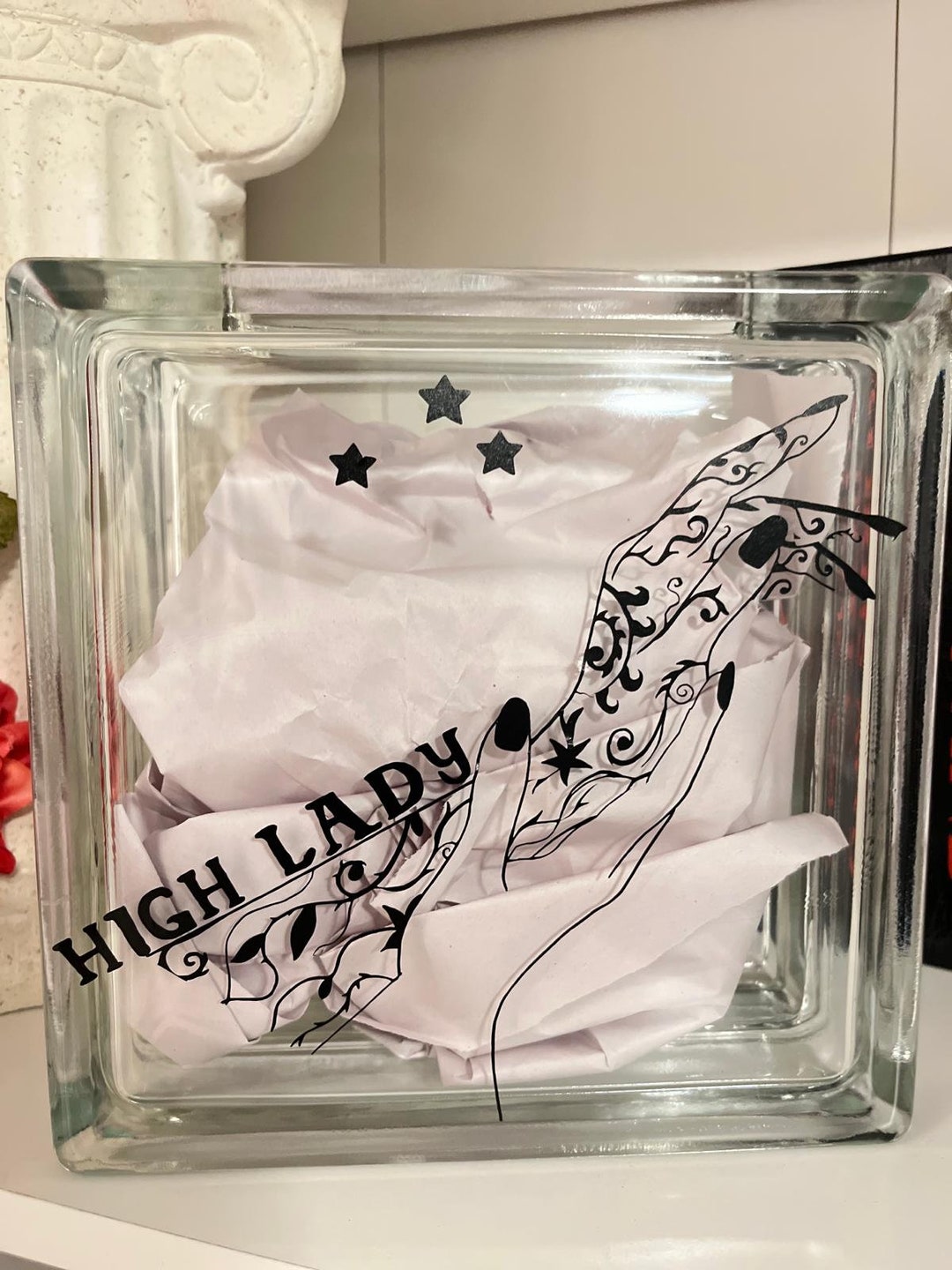 ACOTAR High Lady Book Vase GLASS, Flower Vase, Book Decor, Book End ...