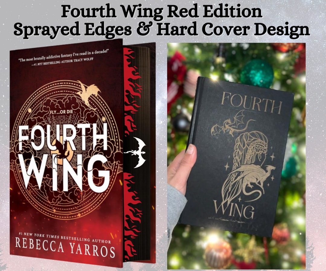 Fourth Wing Red Special Edition Sprayed Edges and Hard Cover Design ...