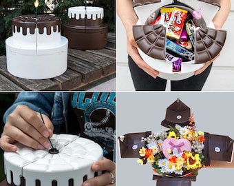 Exploding Birthday Cake Box - Etsy