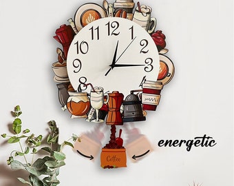 Coffee Shop Wall Clock - Etsy