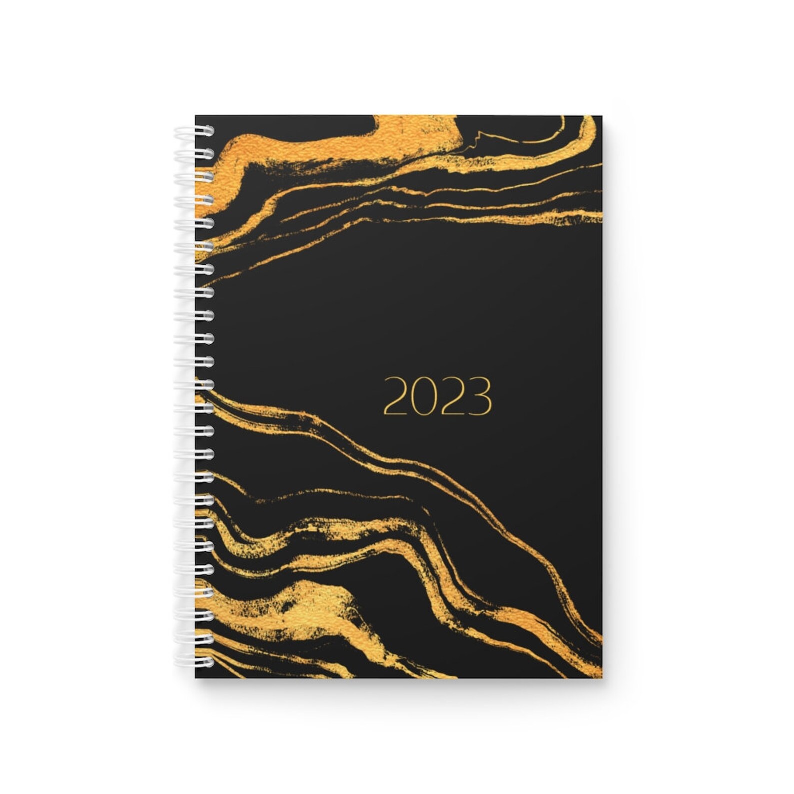 Black and Gold Journal 2023 - Etsy