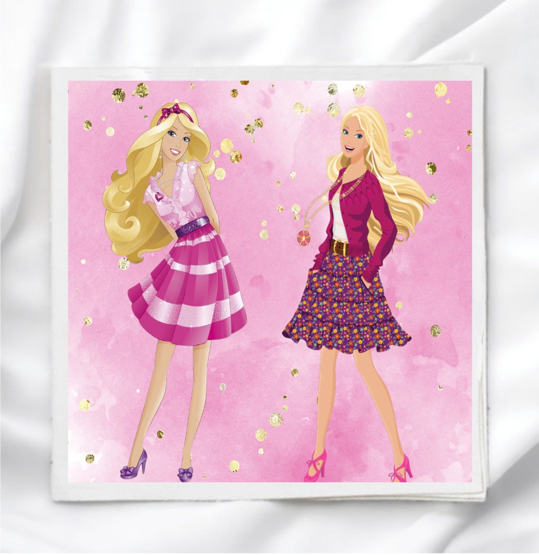 Fabric Panel, Barbie Bffs Quilt Block for Sewing Projects, Fabric ...