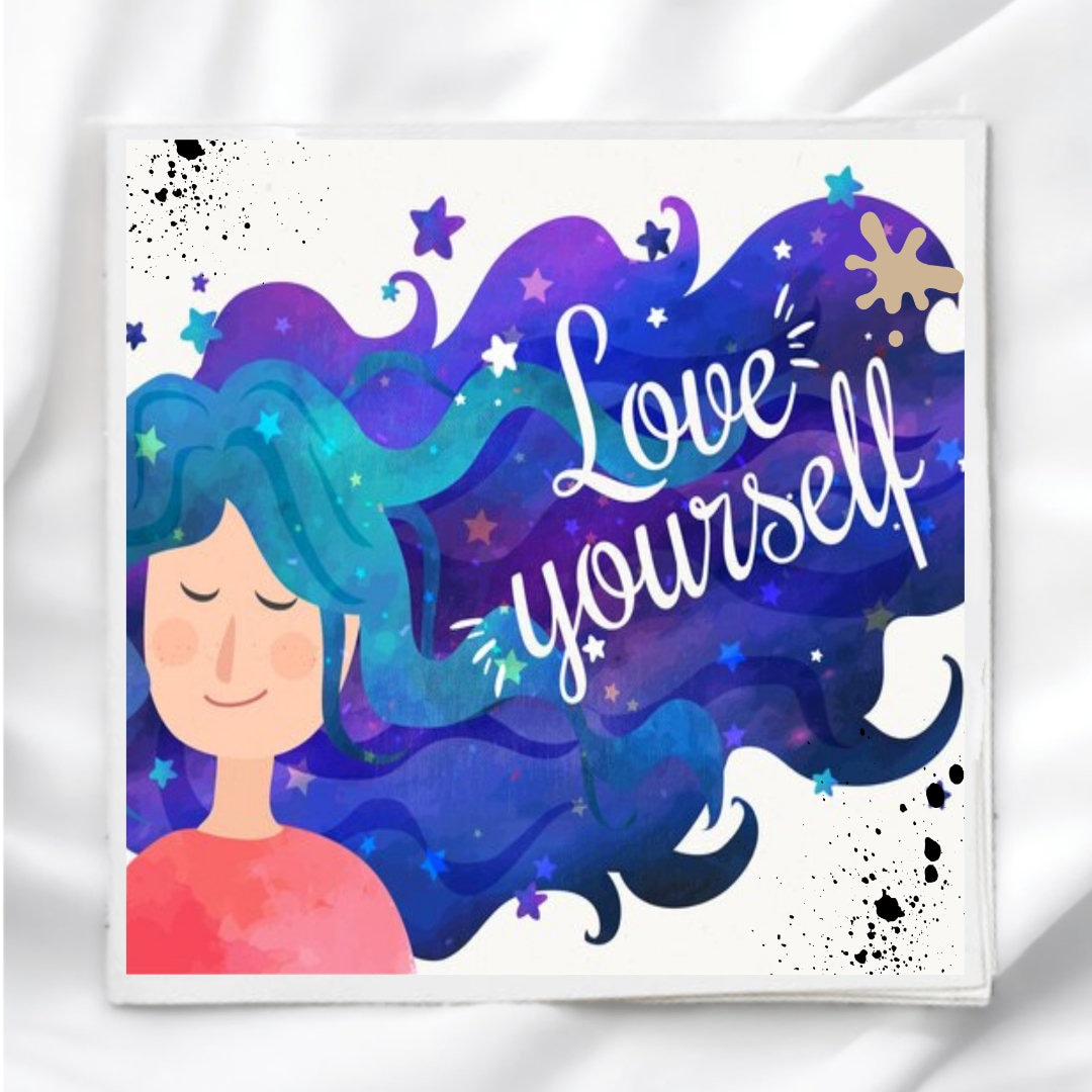 Fabric Panel, Love Yourself Positive Affirmations Quilt Block, Quilt ...